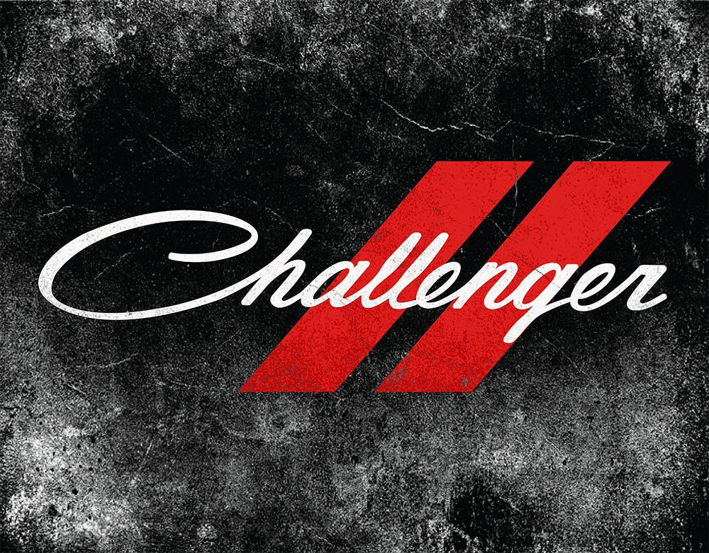 Metal Sign - Dodge Challenger Script – Downforce Solutions