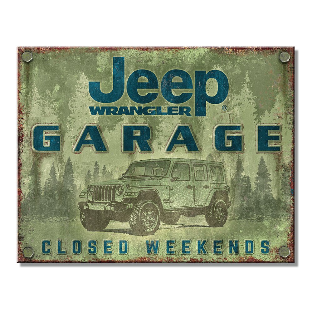 Metal Sign - Jeep Garage - Wrangler – Downforce Solutions