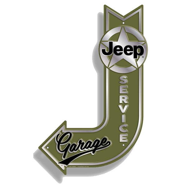 Metal Sign - Jeep Service Garage J-Arrow – Downforce Solutions